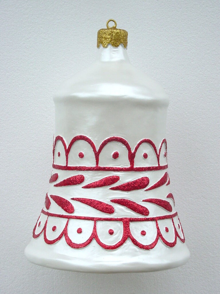 Large - Christmas Bell - White with Red | JR 1188