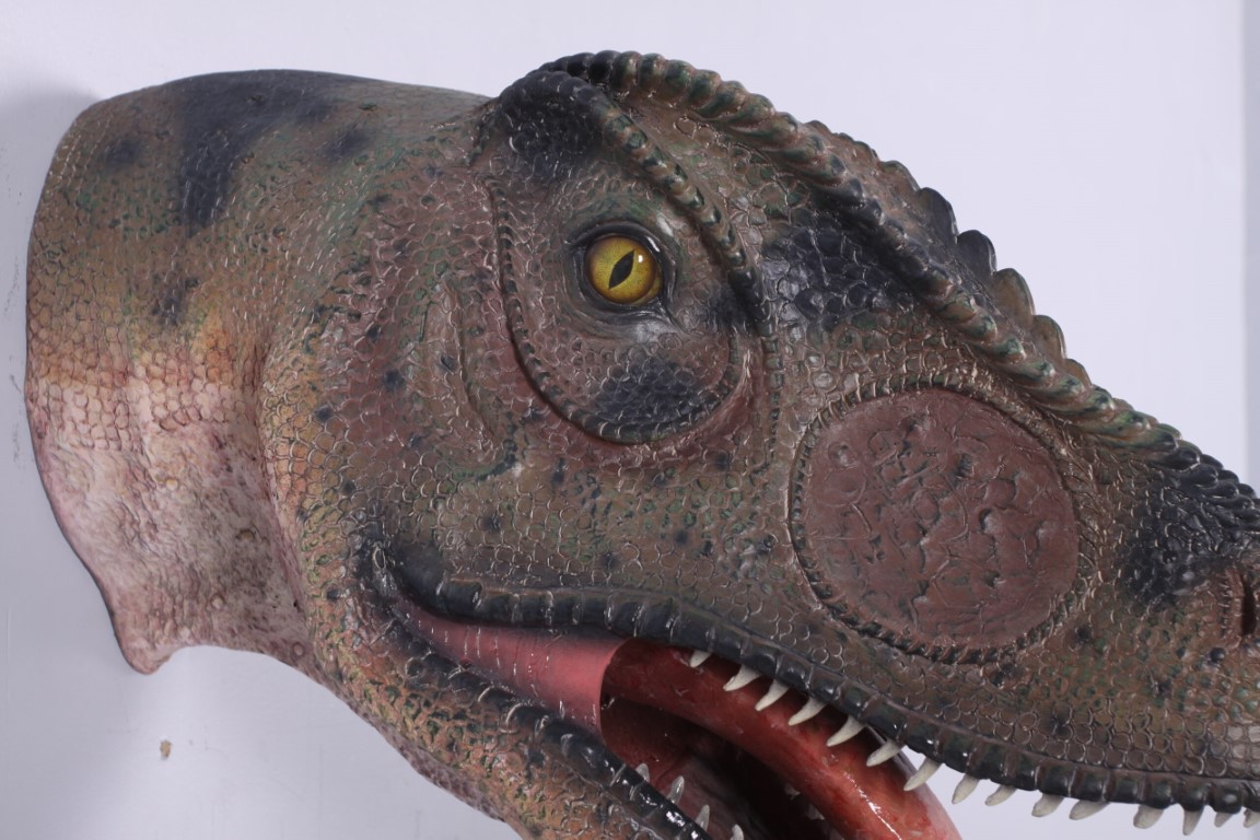 ALLOSAURUS HEAD LOOKING STRAIGHT JR 100052 – Lifesize-Models