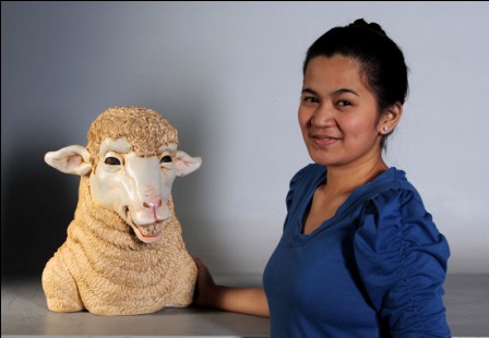 MERINO SHEEP HEAD JR 110046 – Lifesize-Models